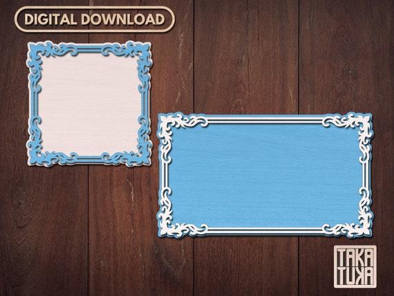 Frames Laser Cut Files Rectangle Frame Svg Square Frame - Etsy