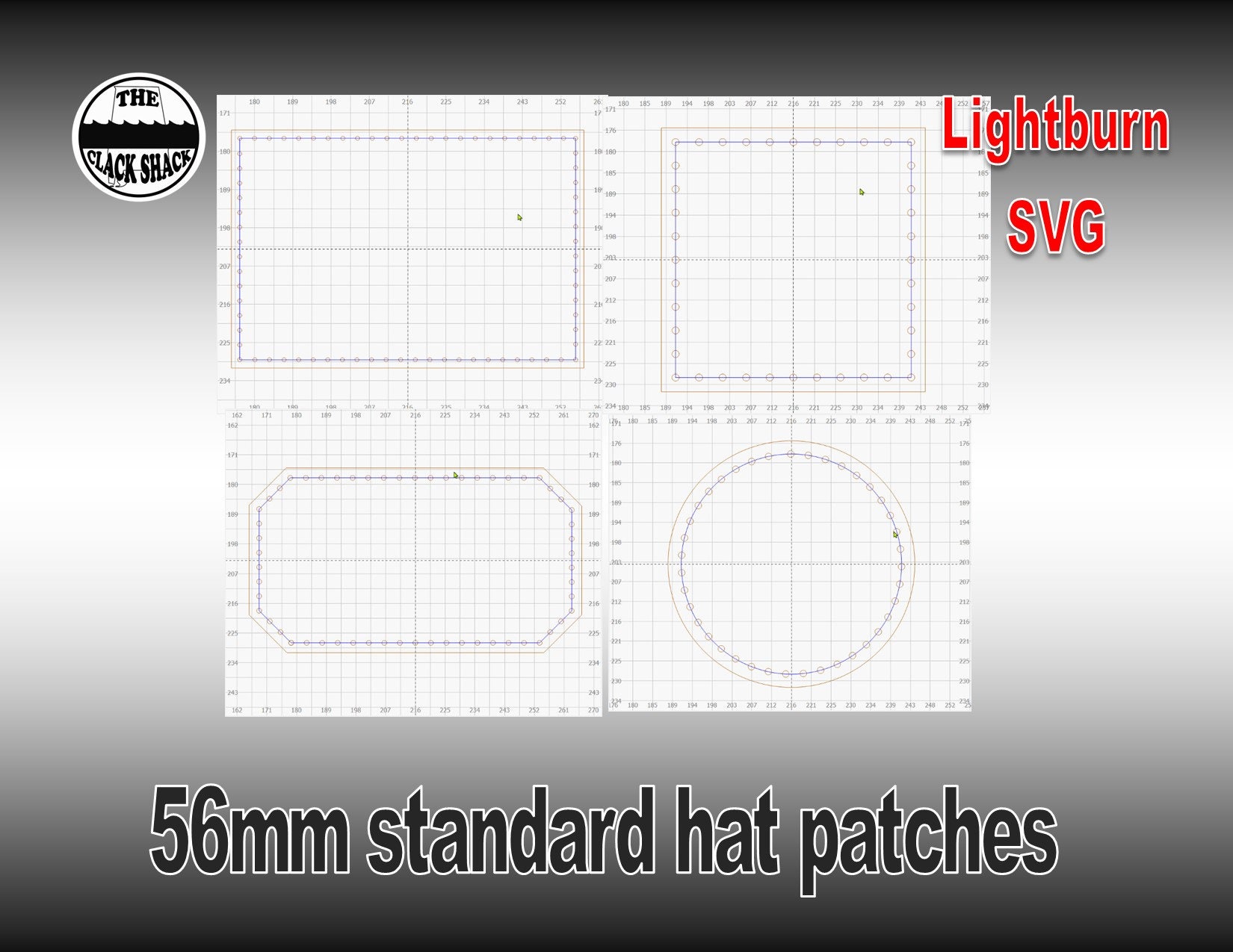 56 Mm Tall Hat Patch Cut File (lightburn and SVG) - Etsy