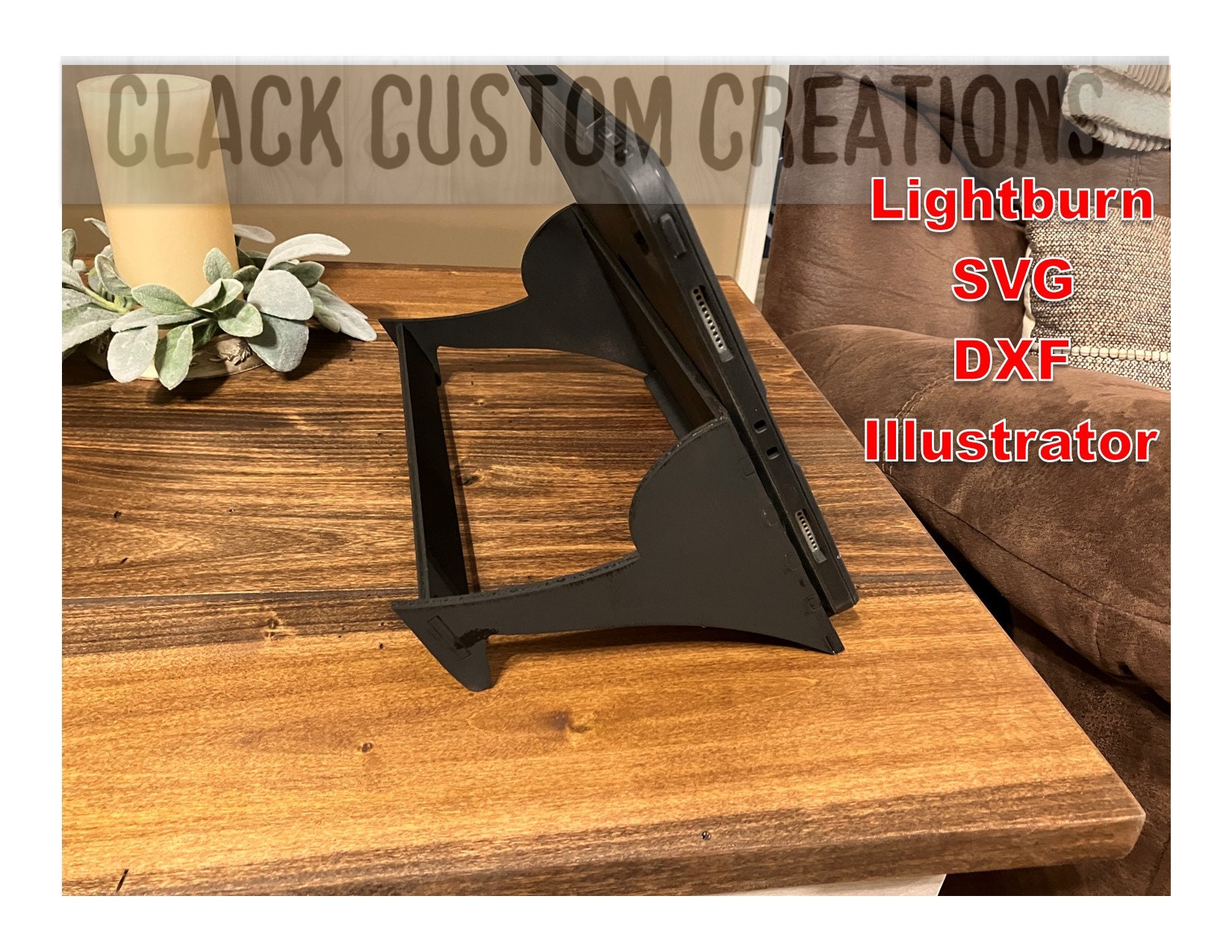 12.9 Inch Ipad Stand lightburn SVG DFX Illustrator File - Etsy India