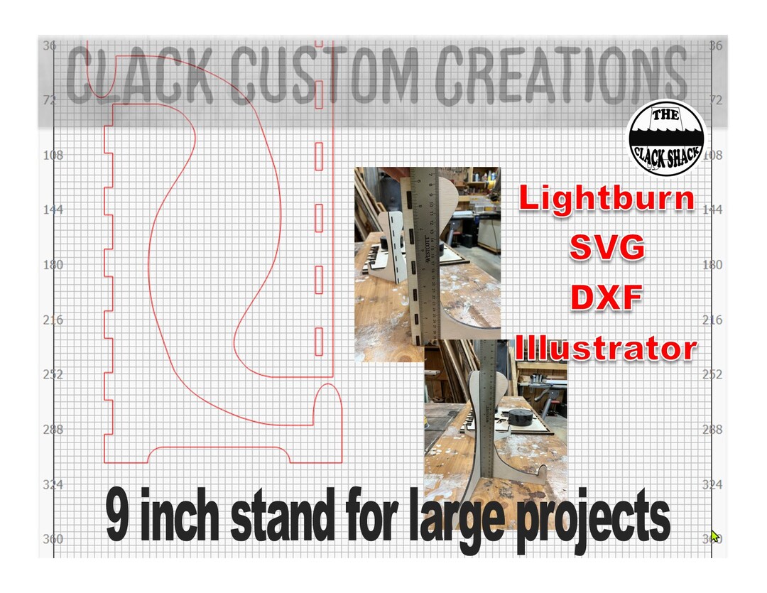 9 Inch Stand (burn File for 4.5 Mm Stock) - Etsy