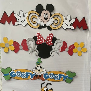 Disney Scrapbook Borders Mickey Minnie Donald Goofy - Etsy