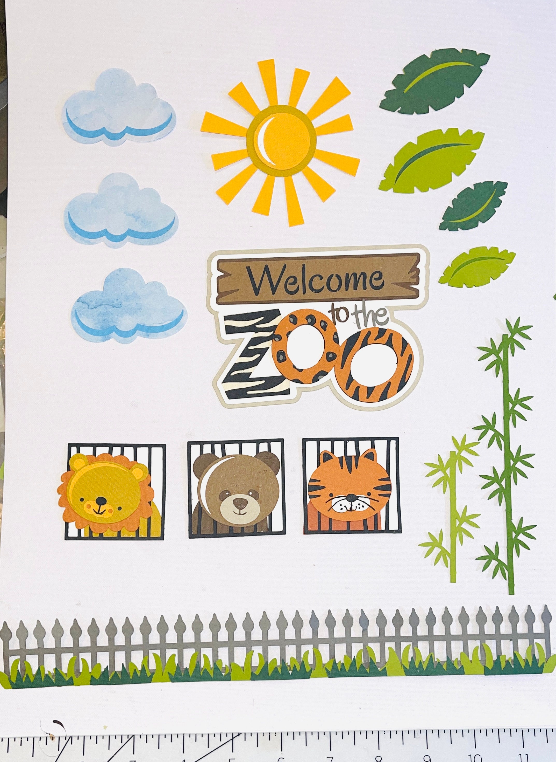 Zoo Animal Title Paper Piecing Premade Layered Die Cut - Etsy