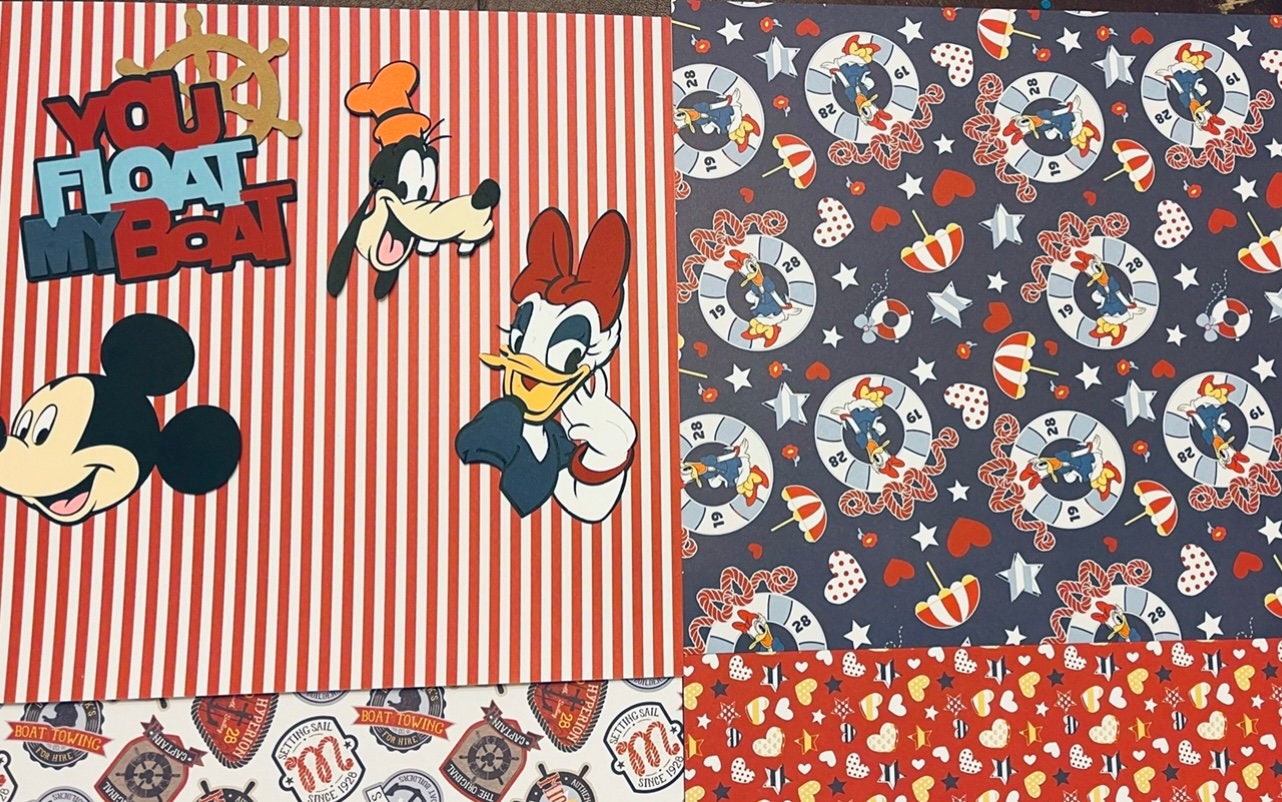 Disney Cruise Premade Paper Piecing Scrapbook Pages and Die Cuts - Etsy