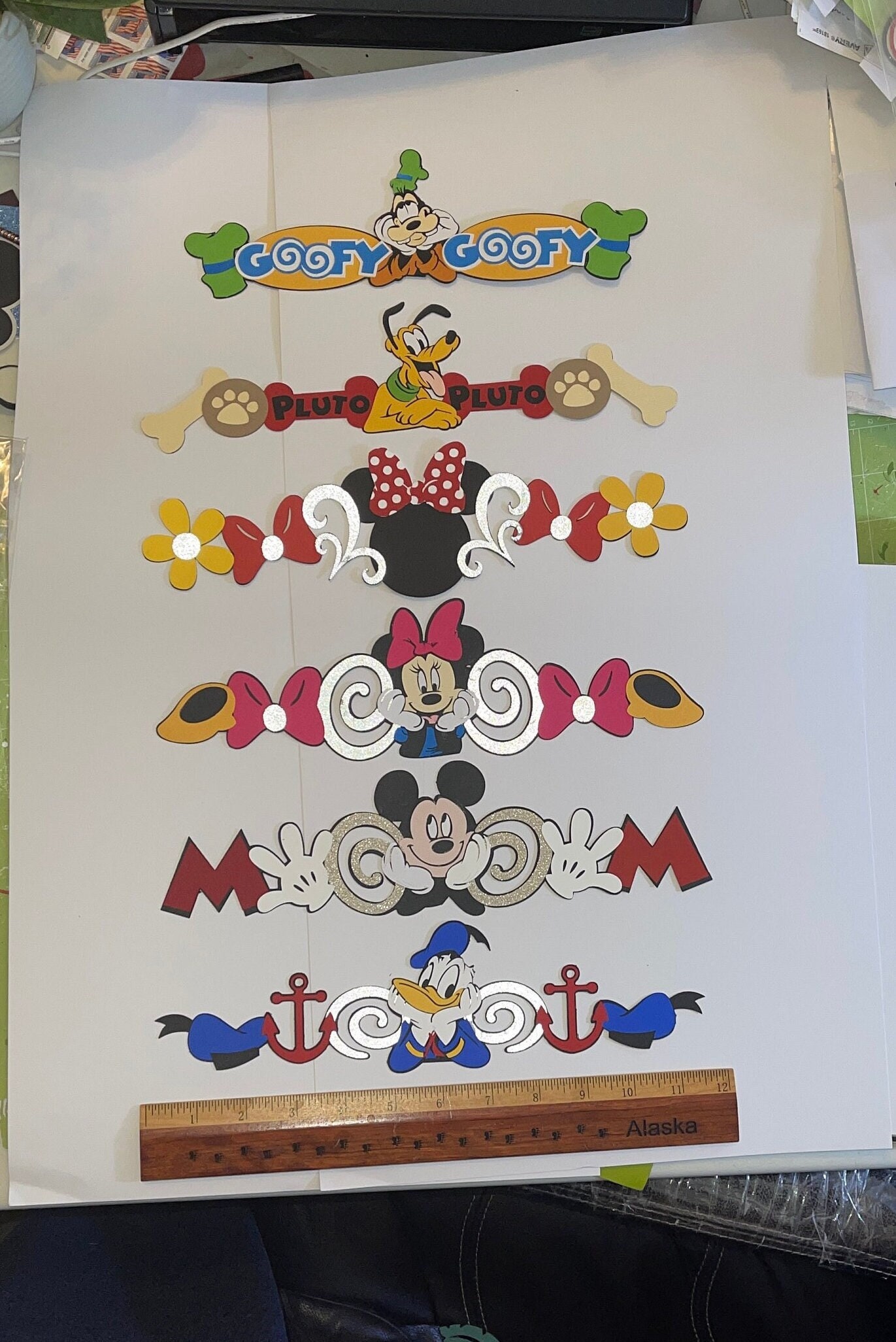 Disney Scrapbook Borders Mickey Minnie Donald Goofy - Etsy