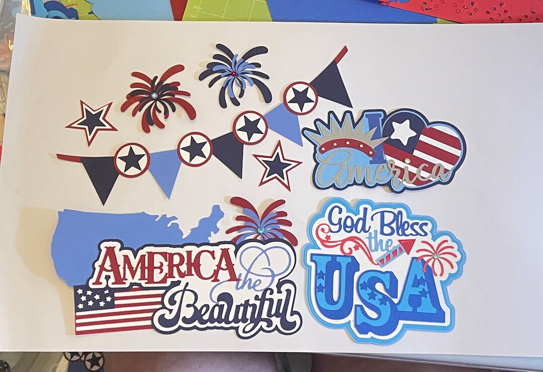 4th of July Independence Day. Handmade Paper Piecing Die Cuts - Etsy