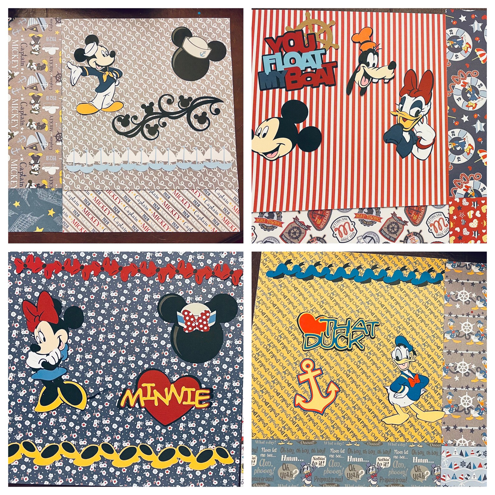 Disney Cruise Premade Paper Piecing Scrapbook Pages and Die Cuts - Etsy