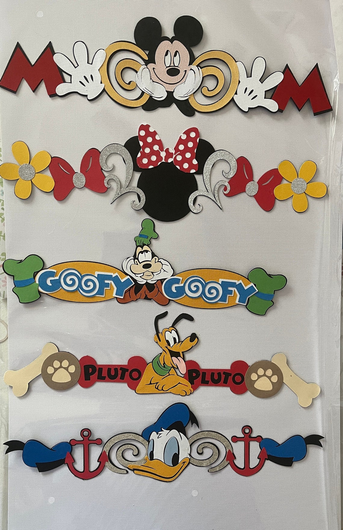Disney Scrapbook Borders Mickey Minnie Donald Goofy - Etsy