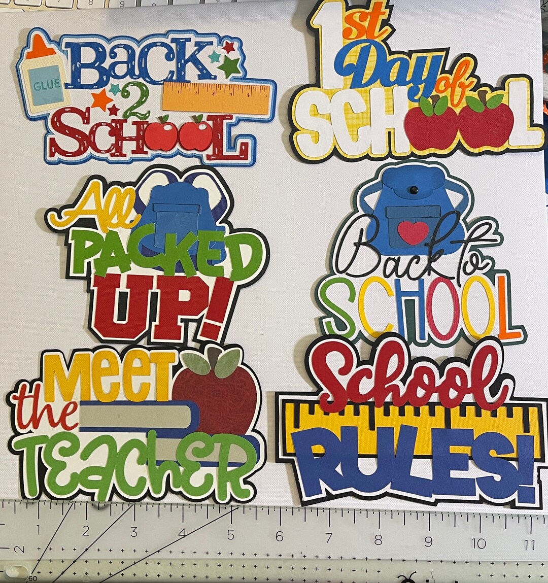 Scrapbook School Die Cuts Paper Piecing Embellishments - Etsy