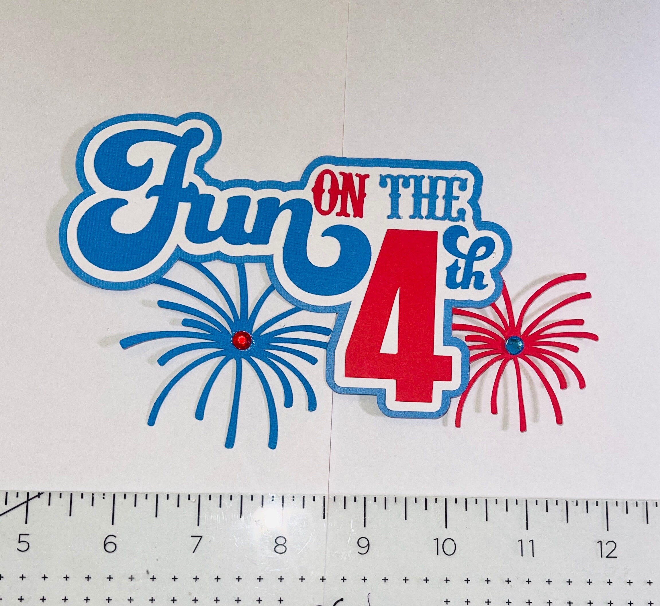 4th of July Fireworks Die Cuts Borders Premade Paper Piecing - Etsy