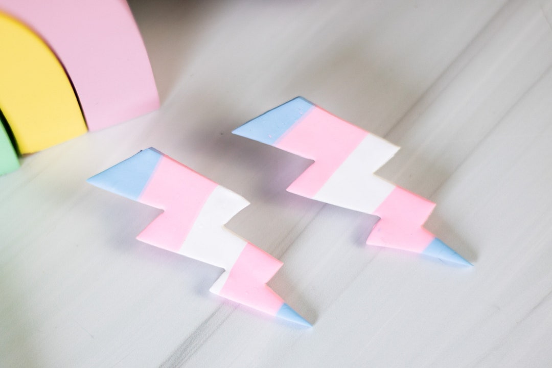 Transgender Flag Collection | Pride Earrings | Polymer Clay Earrings ...