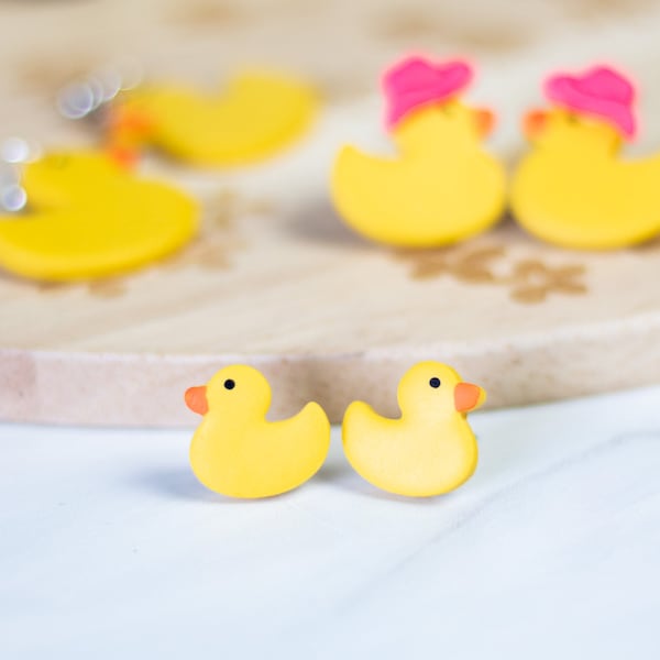 Rubber Duck Clay Earrings - Etsy