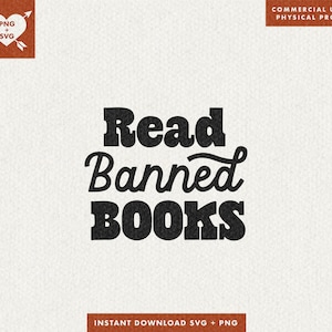 Read Banned Books SVG PNG - Etsy