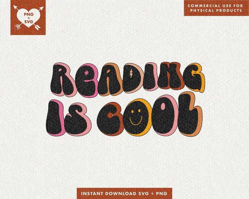 Reading is Cool SVG PNG Reading Svg Coffee Mug Svg Book - Etsy