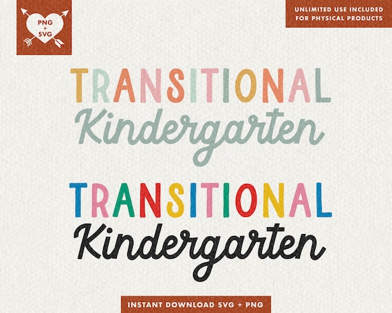Transitional Kindergarten Svg Kindergarten Png Kindergarten - Etsy