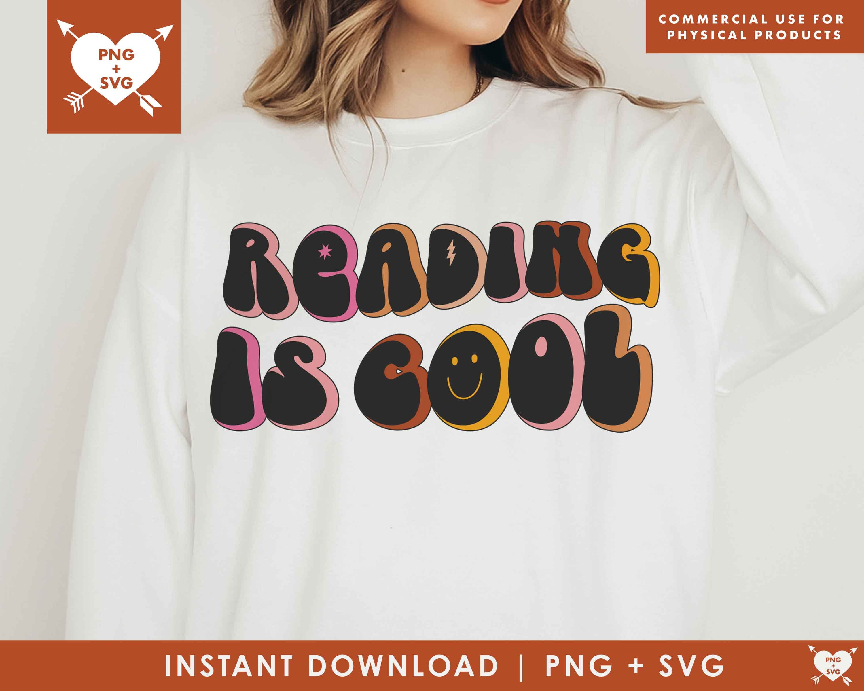 Reading is Cool SVG PNG Reading Svg Coffee Mug Svg Book - Etsy