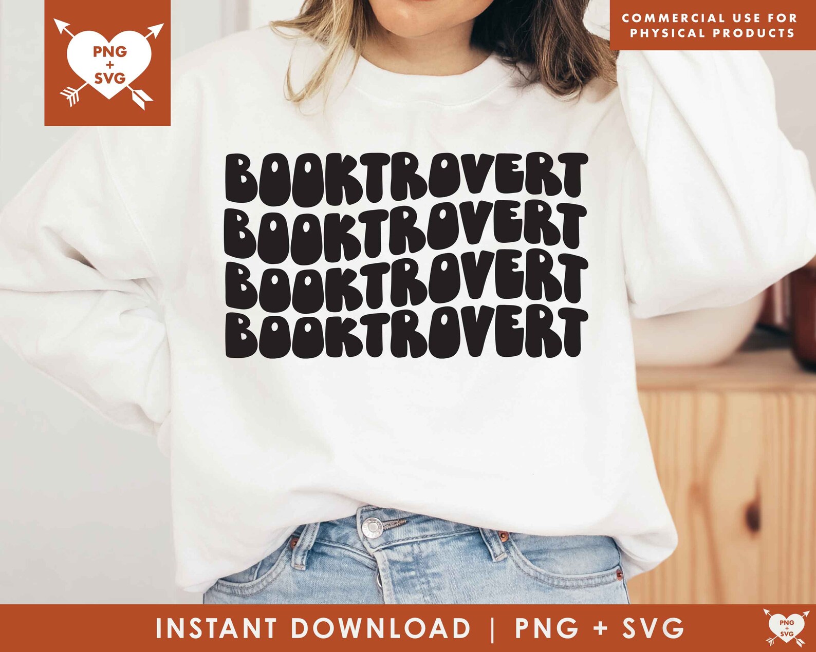 Booktrovert SVG PNG Book Lover Svg Teacher Svg Librarian - Etsy