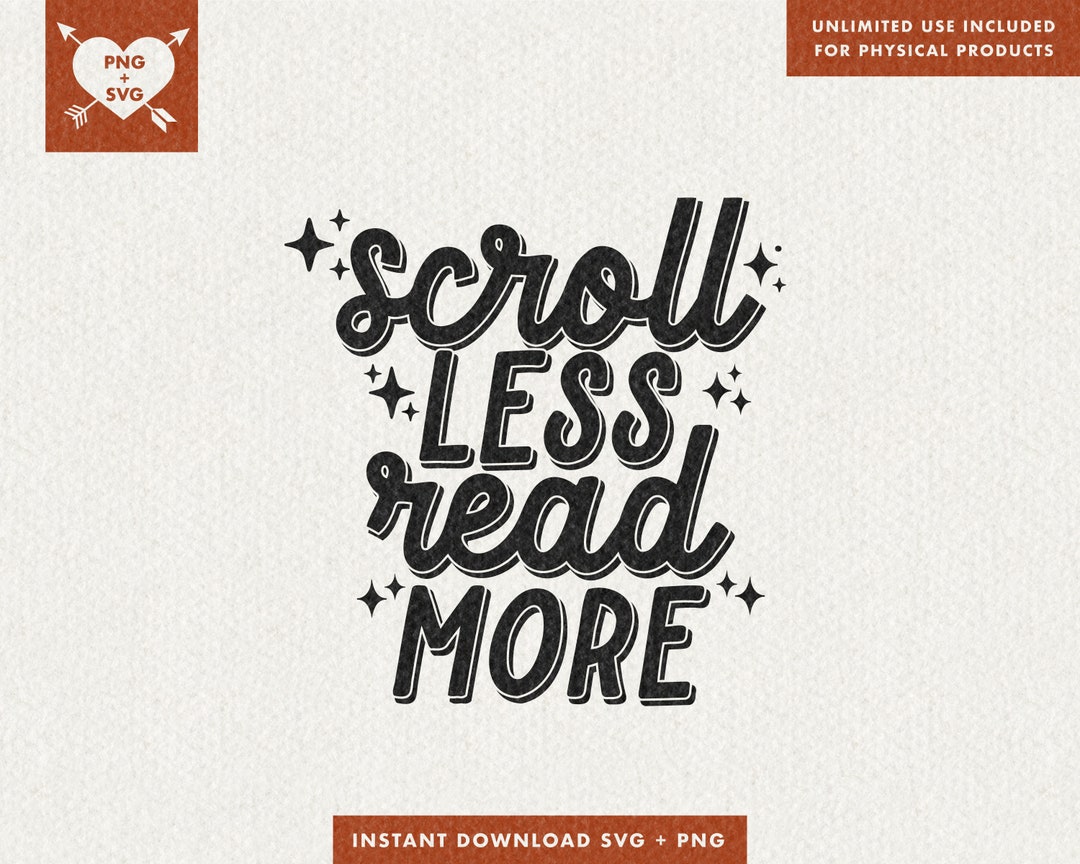 Scroll Less Read More Svg, Reading Svg, Coffee Mug Svg, Book Lover Svg ...