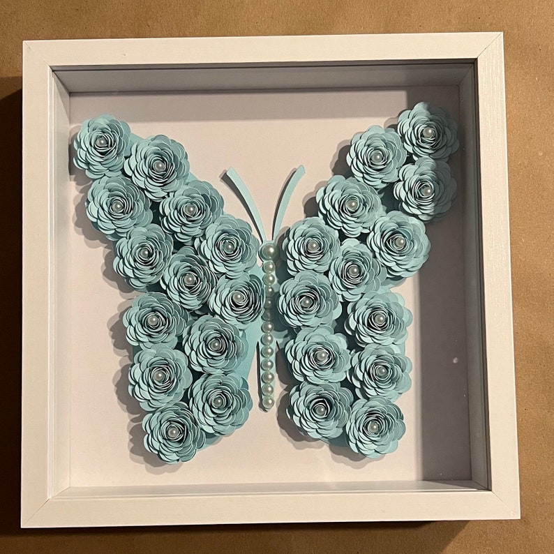 Personalized Rose Shadow Box | Anniversary Gift for Wife | Custom Name ...