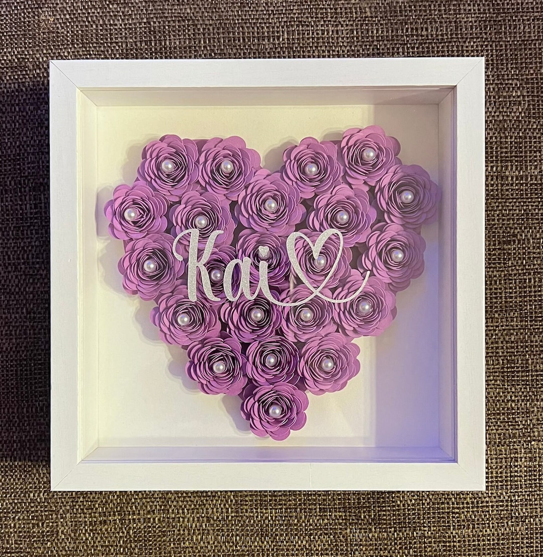 Personalized Heart Shadow Box Perfect for Loved One Gift for Birthday ...