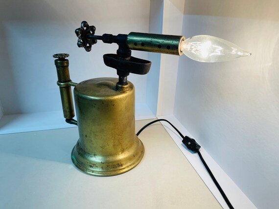 Antique Otto Bernz Brass Blow Torch Lamp - Etsy