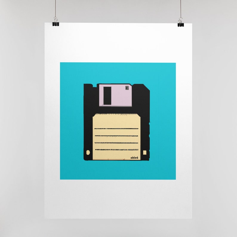Kassette Druck Floppy Disk Kunst Apple Ipod Klassisches Kunstwerk Retro ...