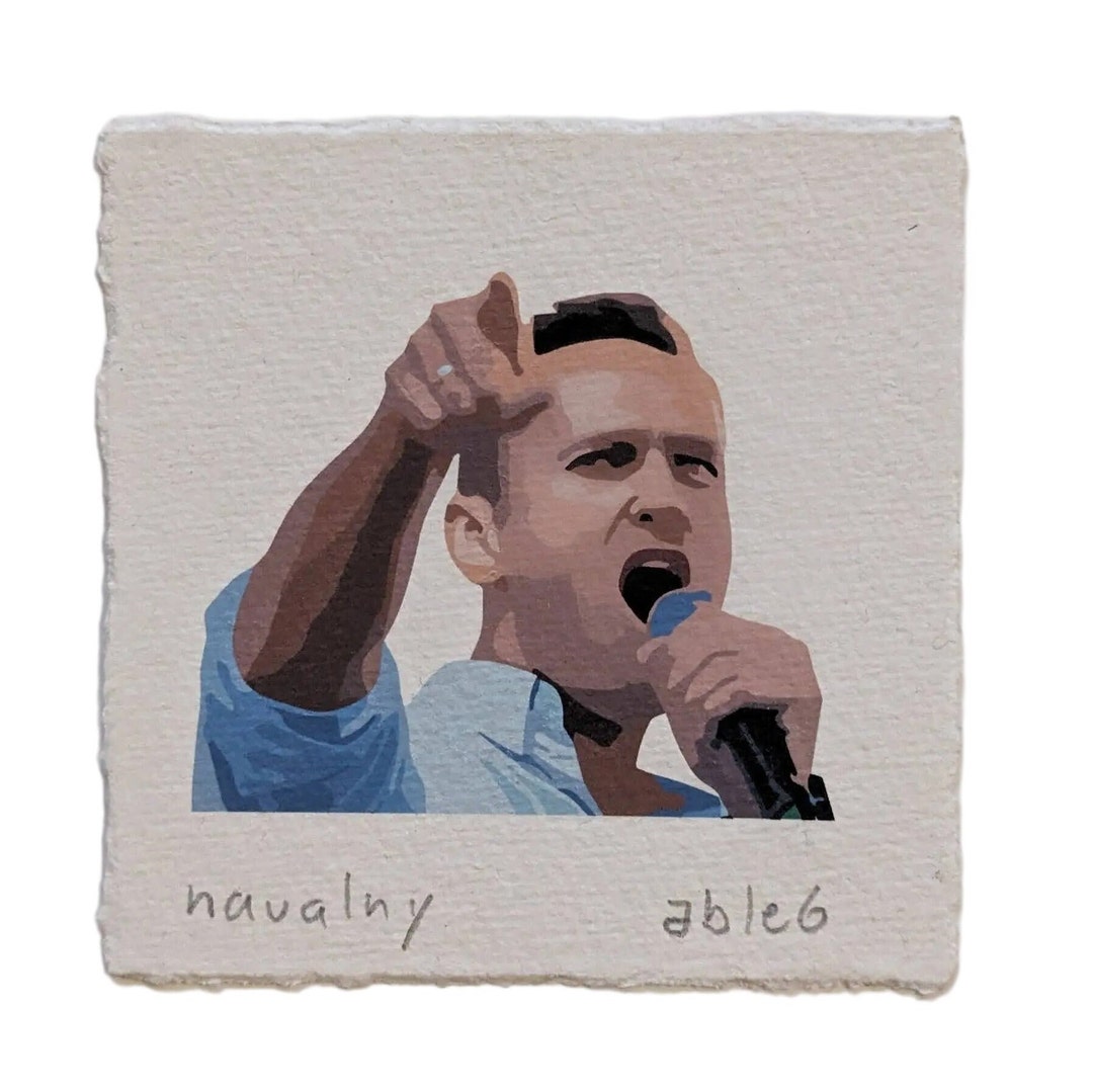 Alexei Navalny 4 X 4 in Mini Art Print - Proceeds Support the Anti ...