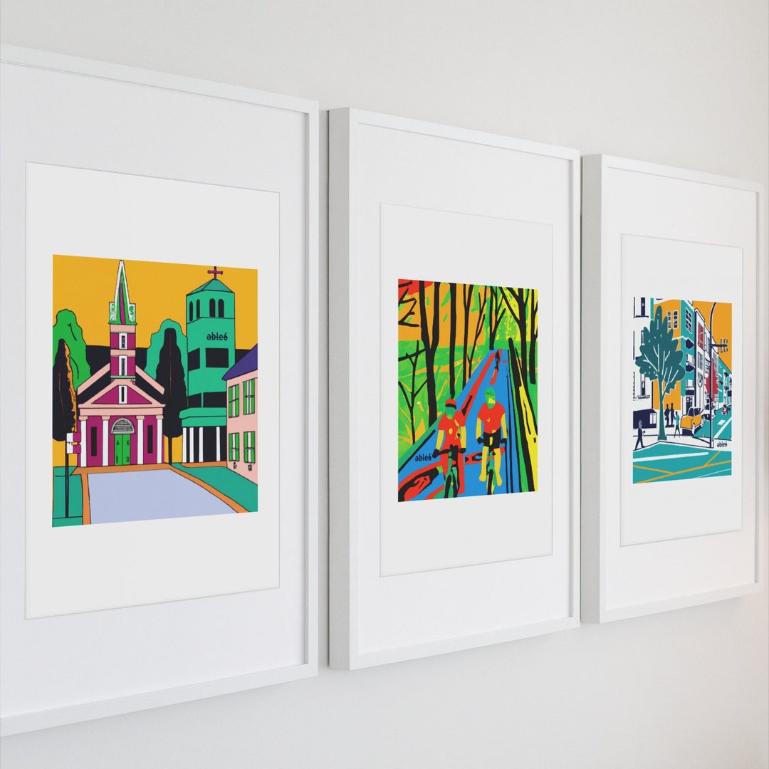 Vienna VA Landmark Art Prints, Northern Virginia Scenic Watercolor ...