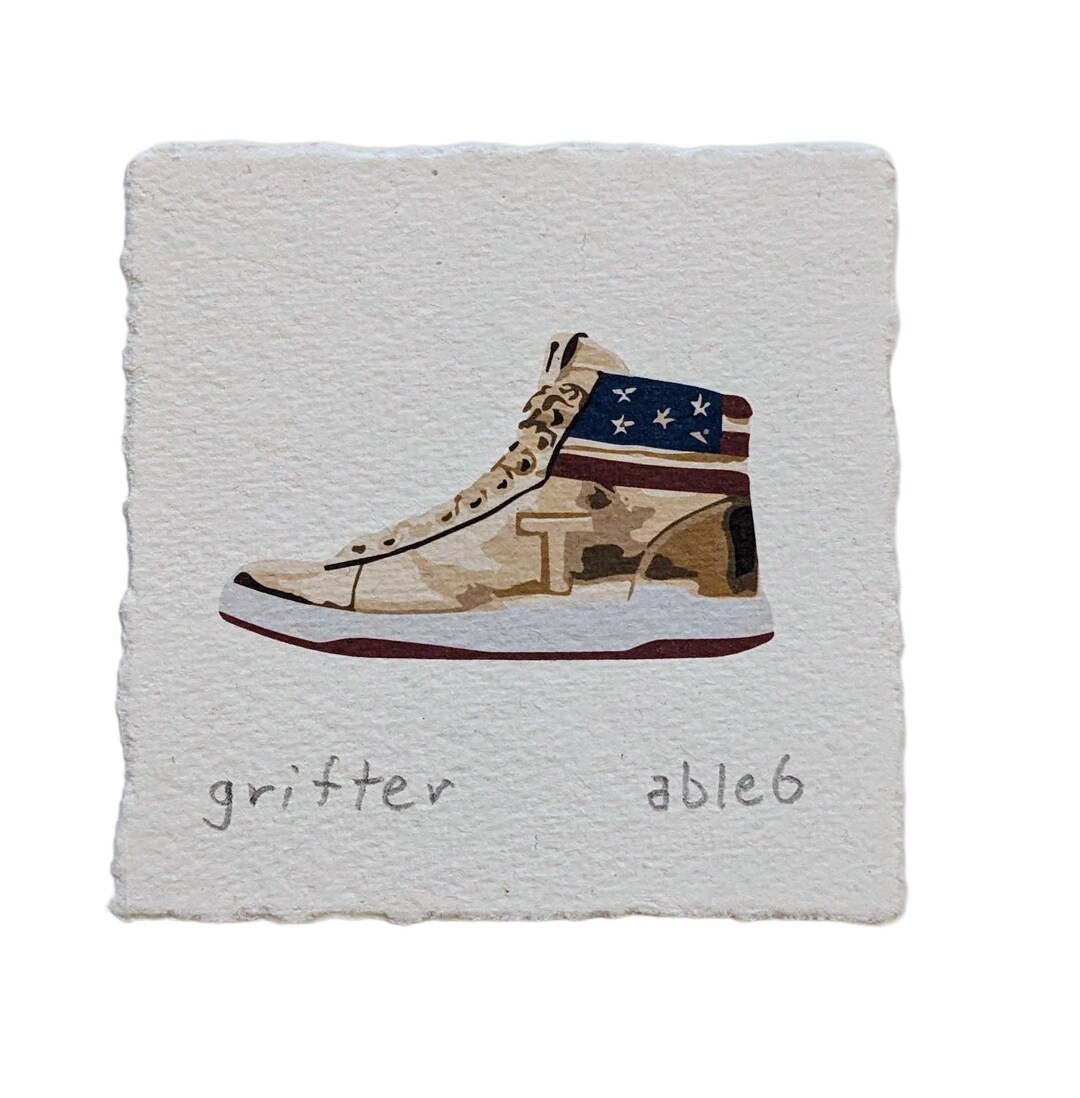 Trump Sneaker Mini Art Print the Grifter Proceeds Support Pogo.org Investigating Corruption in ...