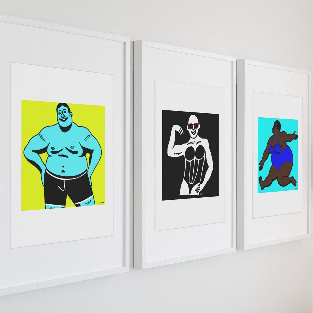 Body Positive Art for Men Male Body Positivity Gay Man Art Print ...