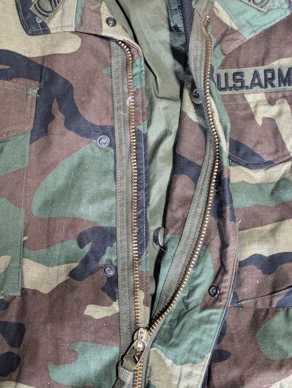 Vintage military jacket Woodland camo Cold Weather m6… - Gem