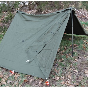 US Army Pup Tent Military Surplus Orange Stakes & Ropes 12pc Set - Etsy