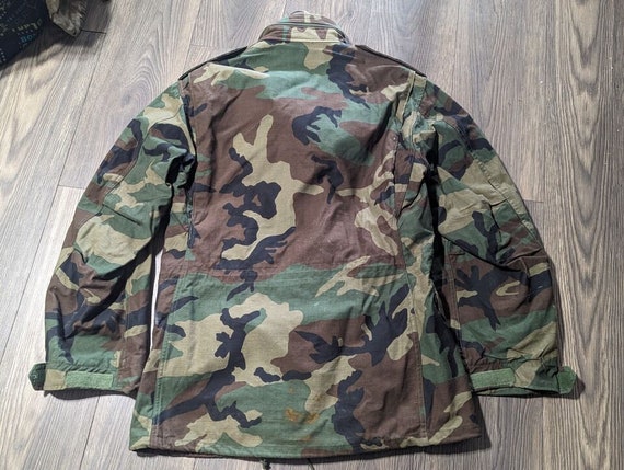 Vintage military jacket Woodland camo Cold Weather m6… - Gem