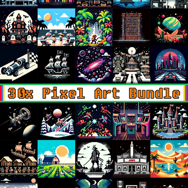 Pixel Art Print - Etsy