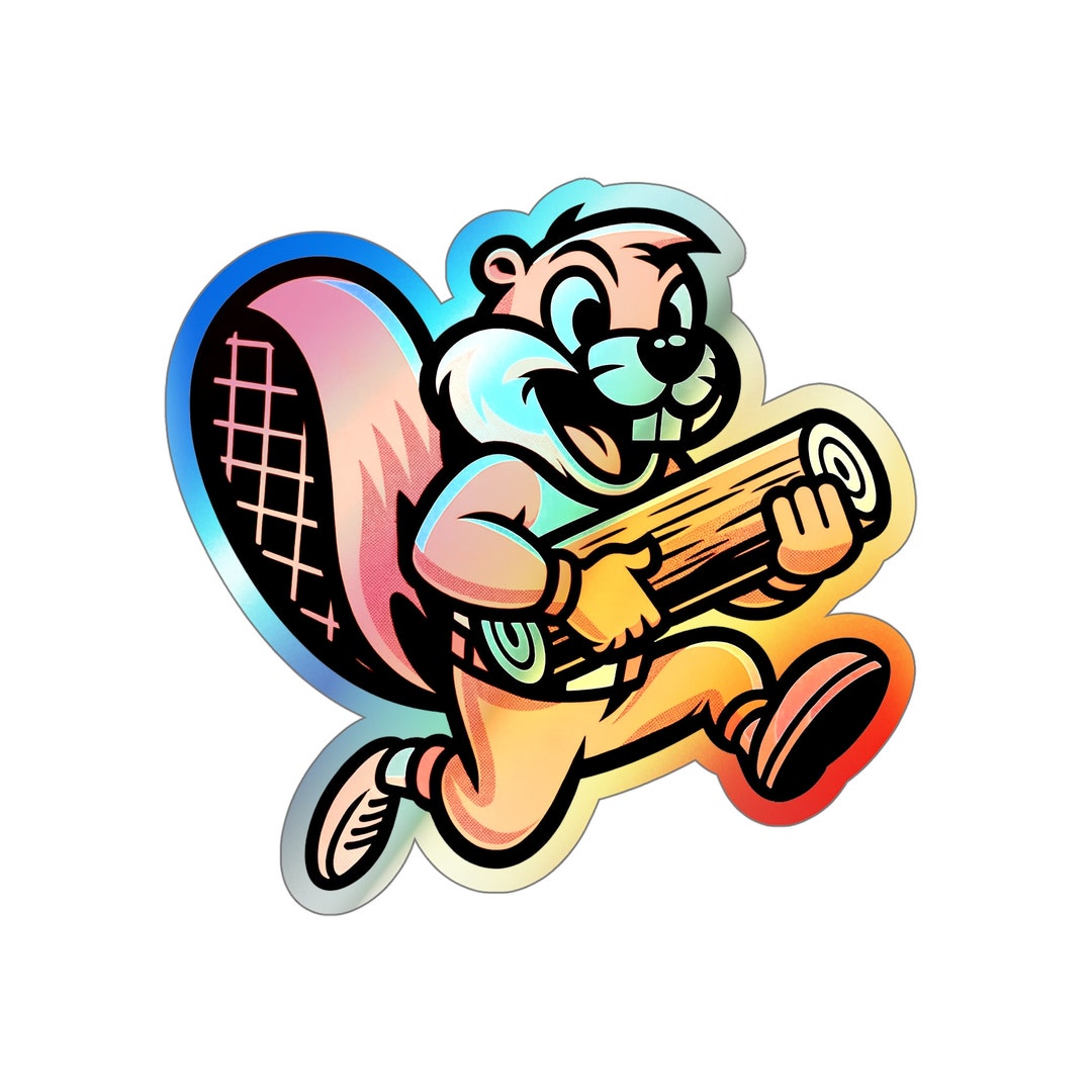 Ultra Premium Beavers Logo Holographic Sticker for Laptops, Agendas ...
