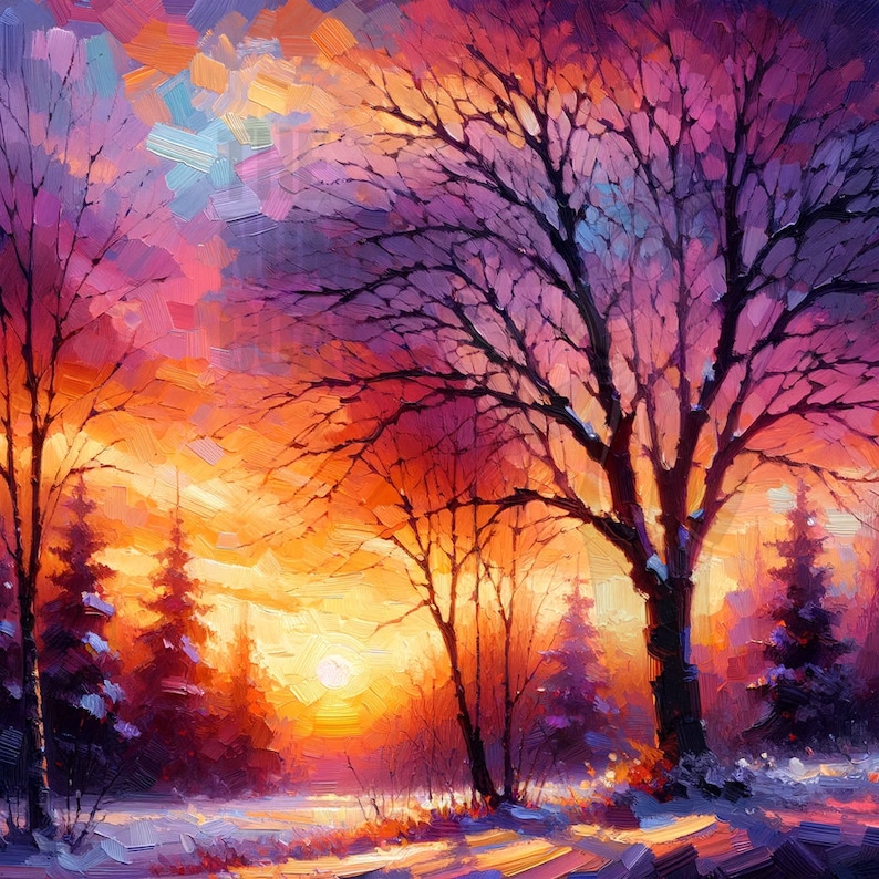 BUNDLE! Winter Wonderland Impasto Art Collection: Snow Villages, Frozen ...