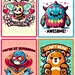 24x BUNDLE! Printable Valentine's Day Cards (2.5"x3.5") - Cute ...