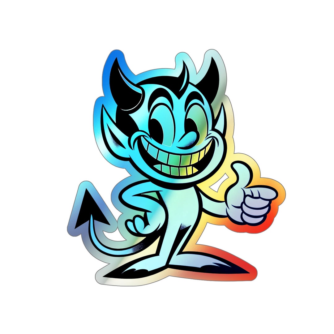 Ultra Premium Blue Devils Logo Holographic Sticker for Laptops, Agendas ...