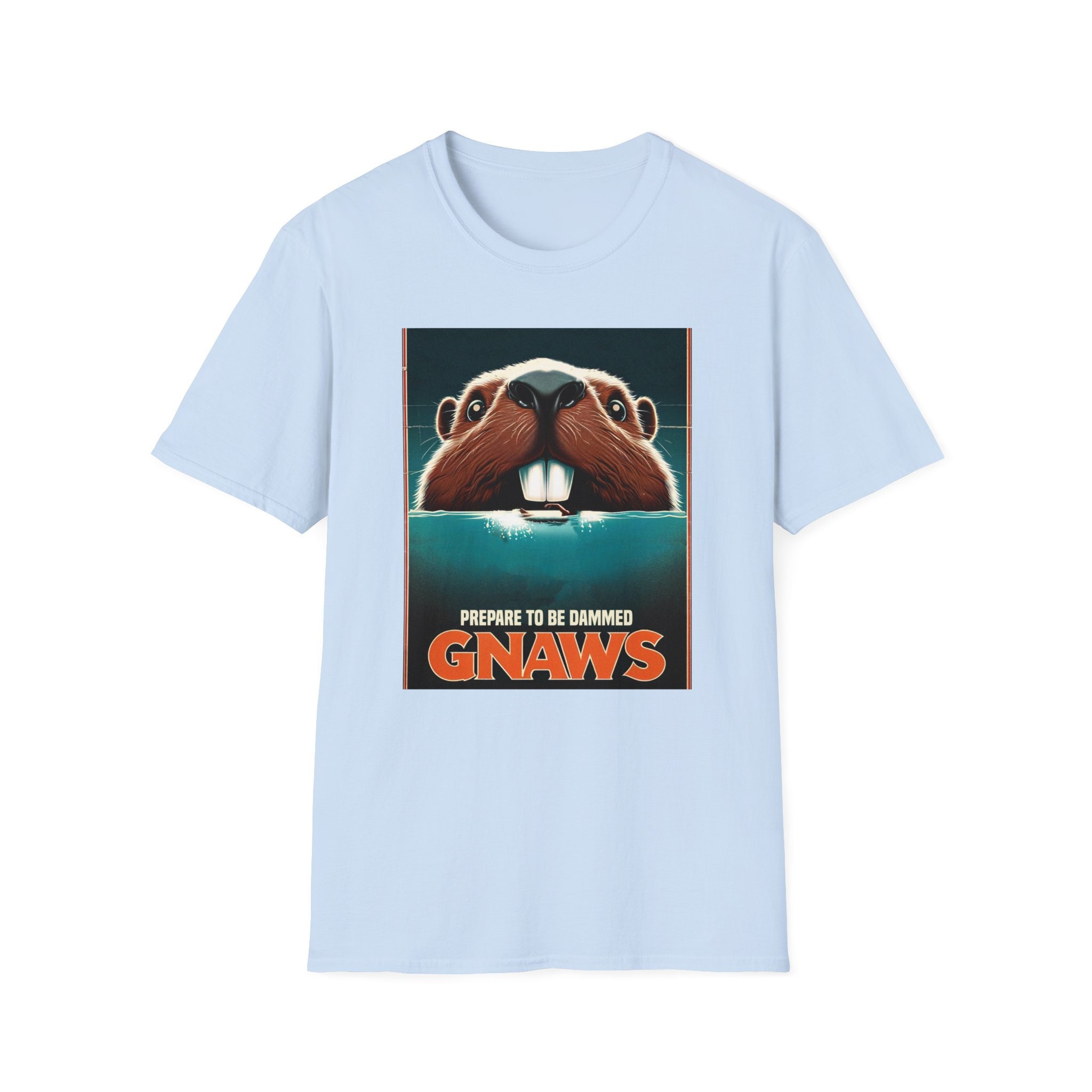 Vintage GNAWS Movie Poster Softstyle Funny T-shirt Retro Beavers - Etsy