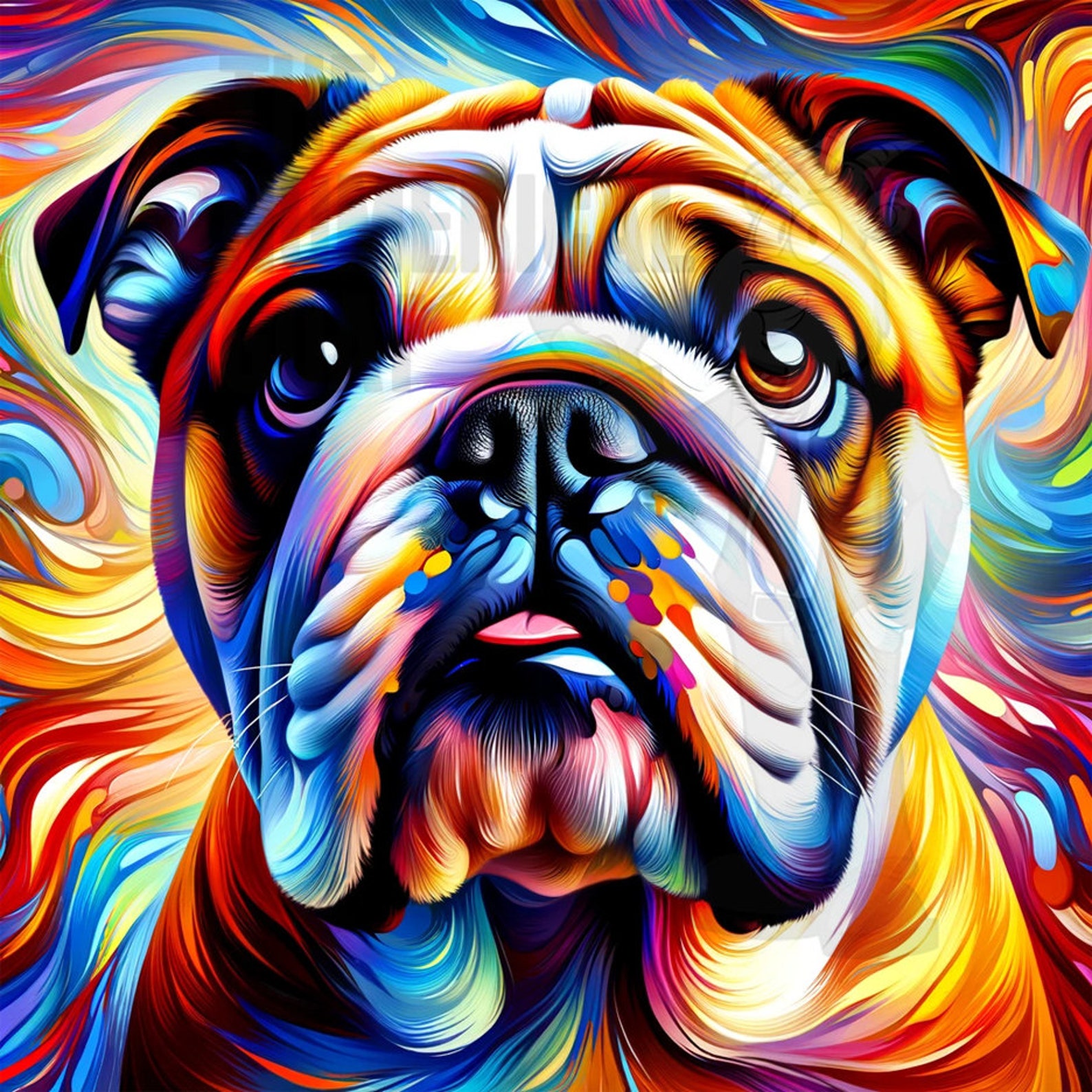 BUNDLE! Vibrant Dog Art Collection - Colorful Canine Prints Set ...