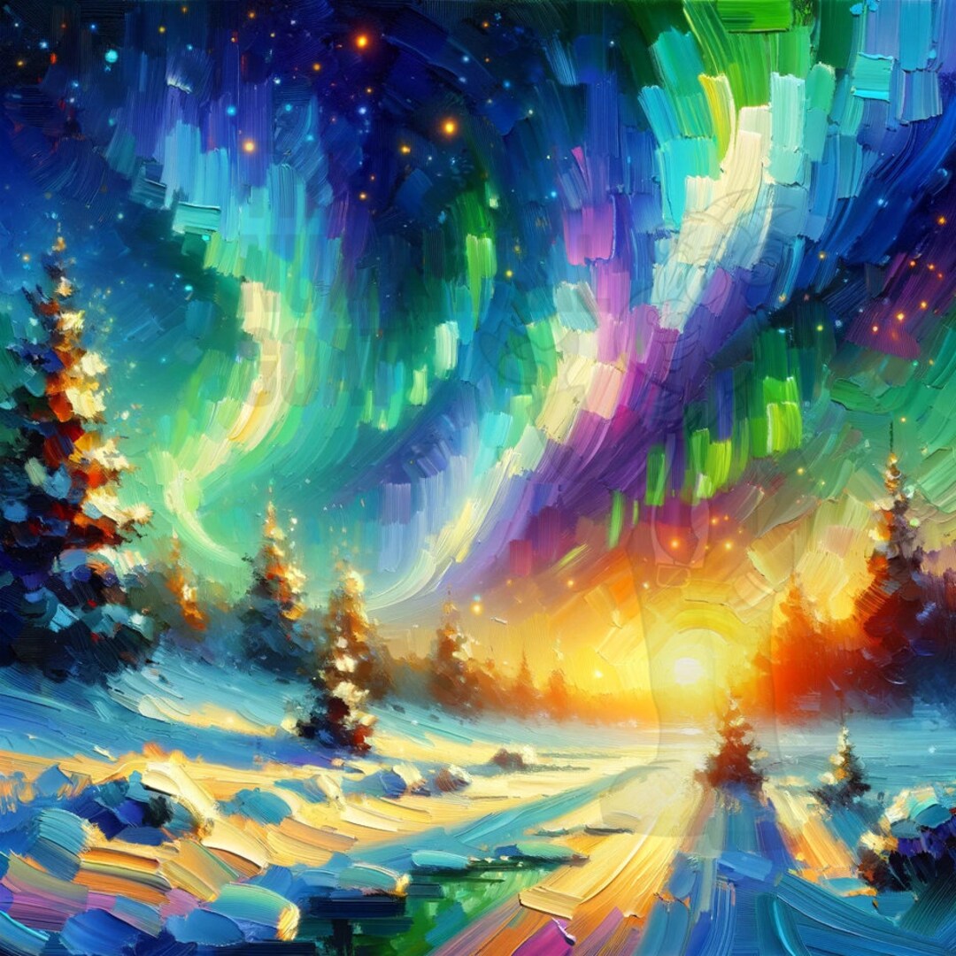 BUNDLE! Winter Wonderland Impasto Art Collection: Snow Villages, Frozen ...