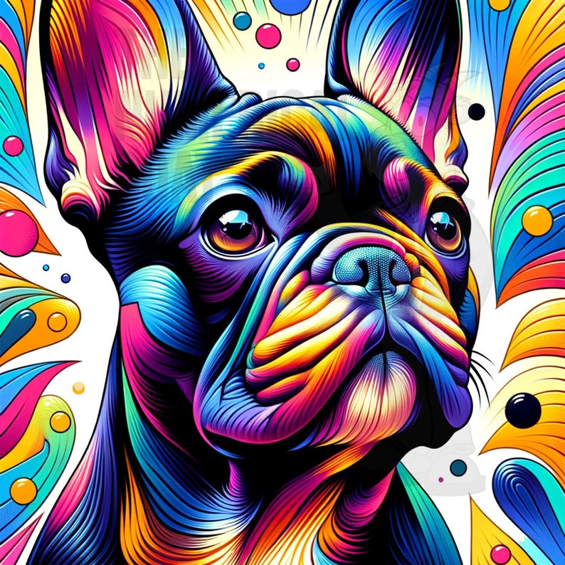 BUNDLE! Vibrant Dog Art Collection - Colorful Canine Prints Set ...