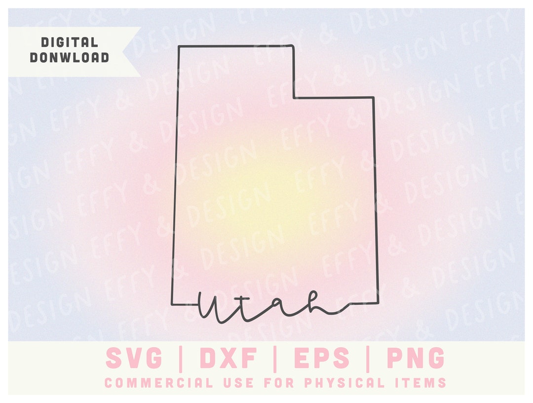 Utah State Outline SVG Utah State Outline Utah Clipart State to State ...