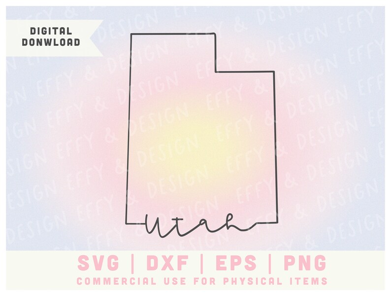 Utah State Outline SVG Utah State Outline Utah Clipart State to State ...