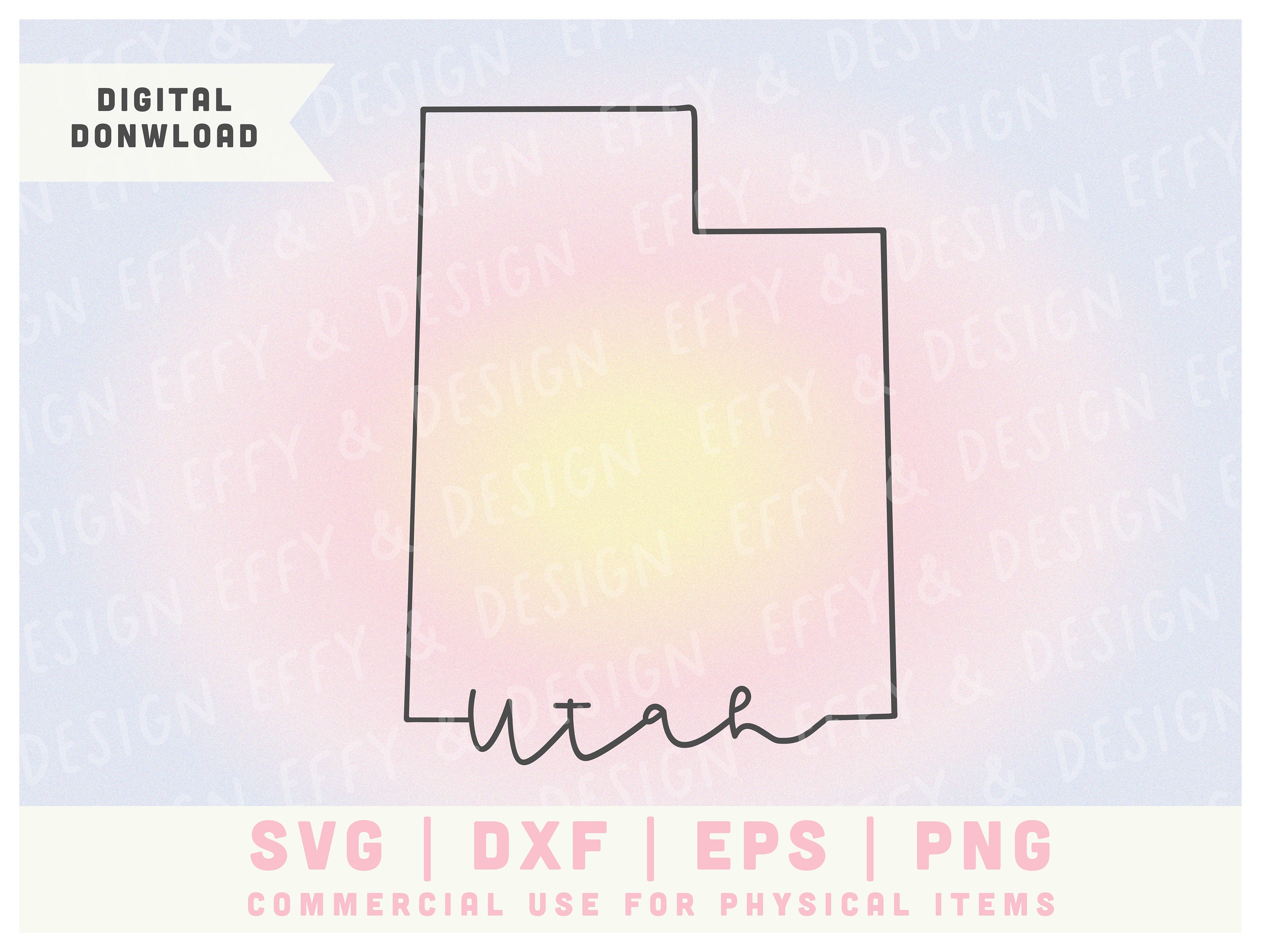 Utah State Outline SVG Utah State Outline Utah Clipart State to State ...