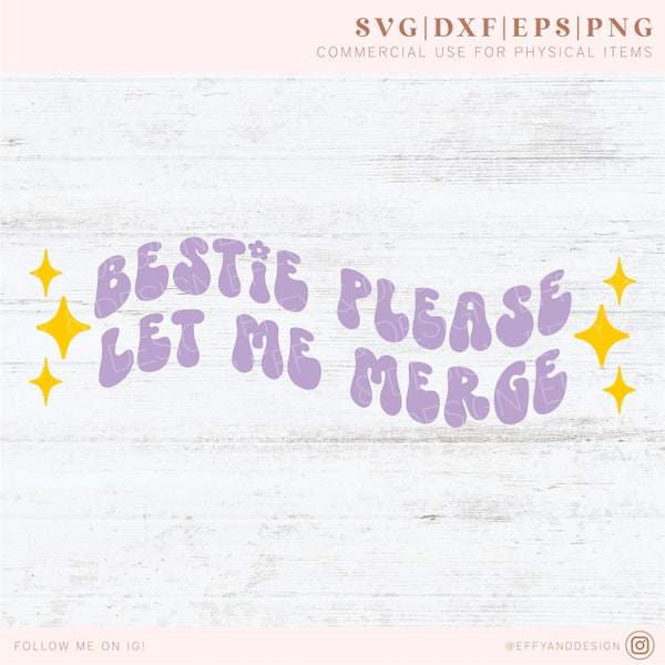 Bumper Sticker Let Me Merge Bestie - Etsy