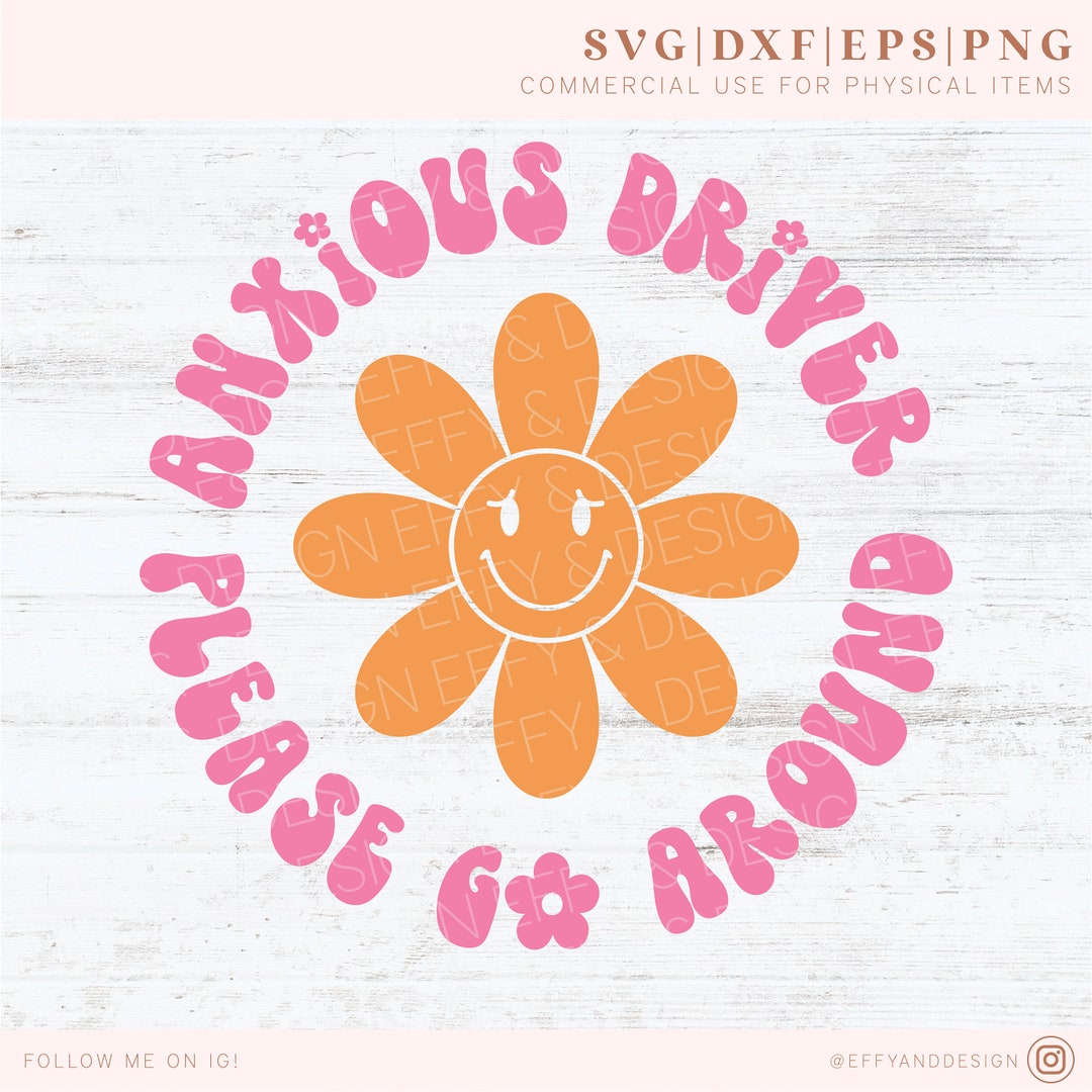 Anxious Driver SVG Please Go Around SVG Car Decal SVG Bumper Sticker ...