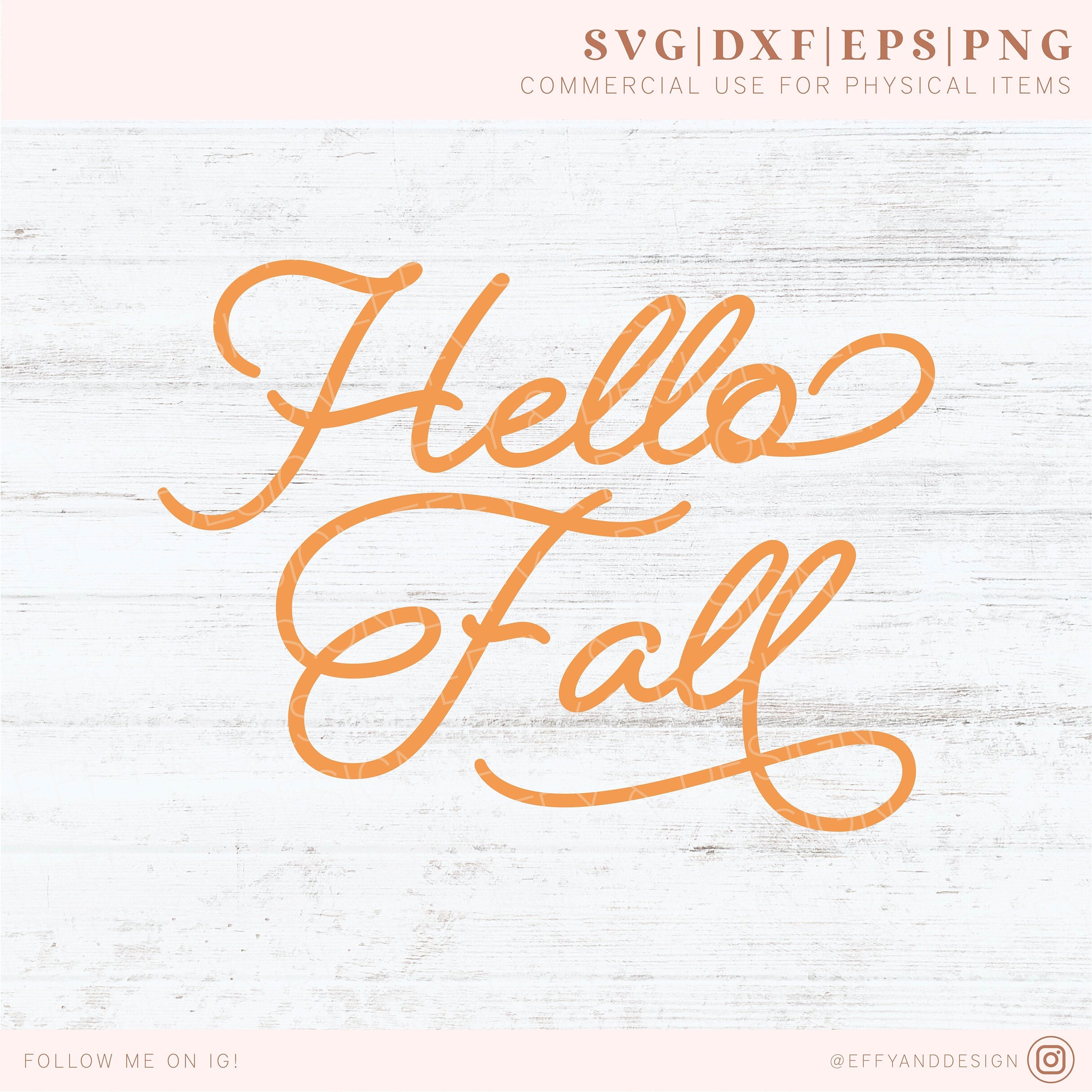 Hello Fall SVG Hello Fall Door Sign SVG Fall Cut File Cricut Cut File ...