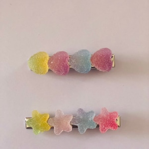 Multi-pack Gummy Candy Hair Clips - Create Sweet Hair Styles - Etsy