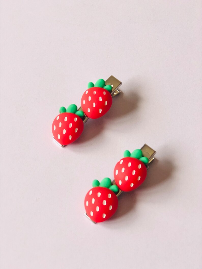 Cute Handmade Strawberry Hair Clip Barrette Korean Strawberry - Etsy Canada