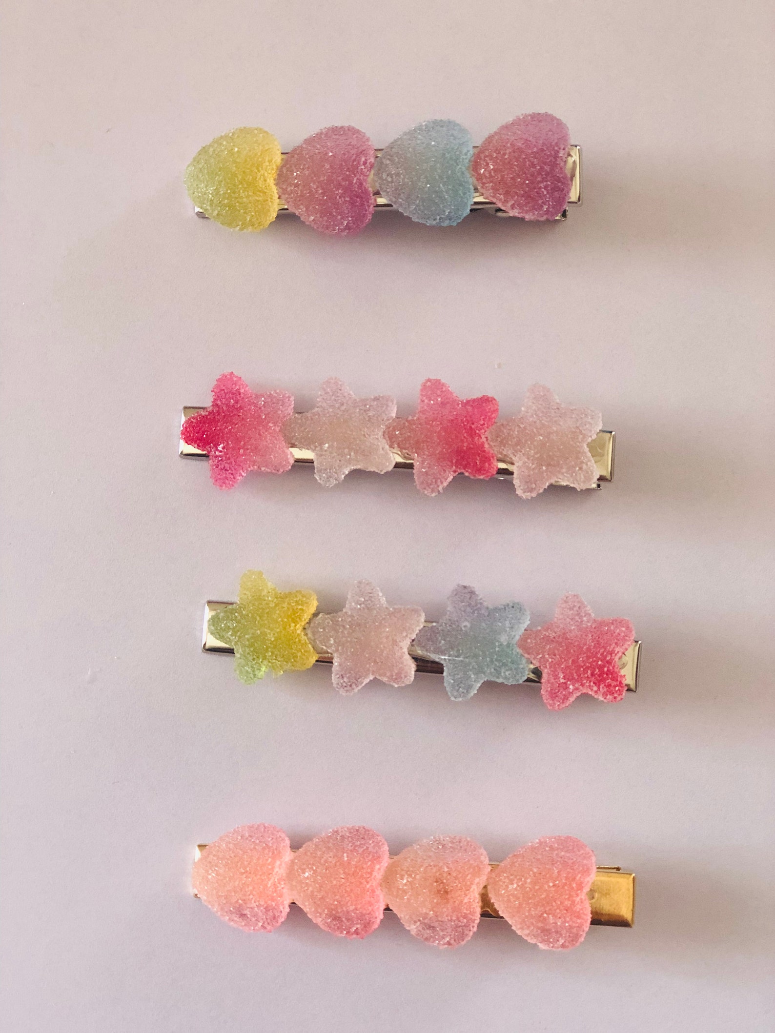 Multi-pack Gummy Candy Hair Clips Create Sweet Hair Styles - Etsy